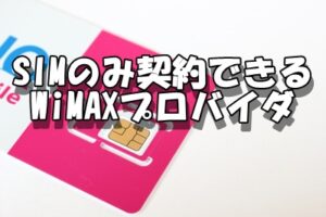 WiMAX SIMのみ 契約できるのは2社だけ！※月額最安4,268円/全機種対応 | WiMAX生活